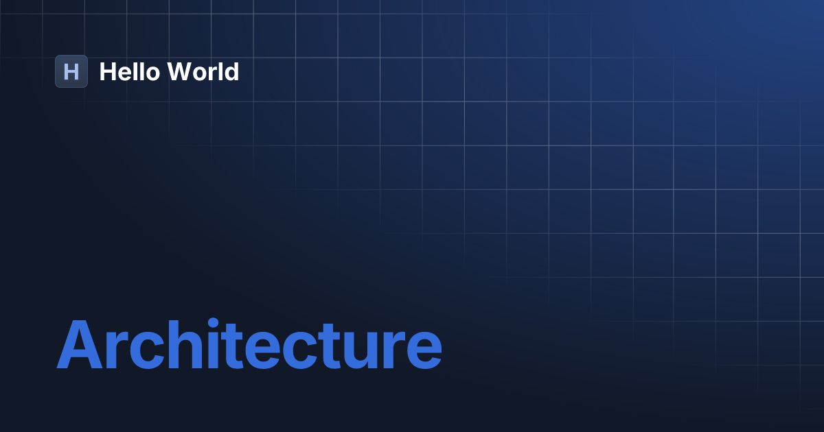 Architecture | Hello World